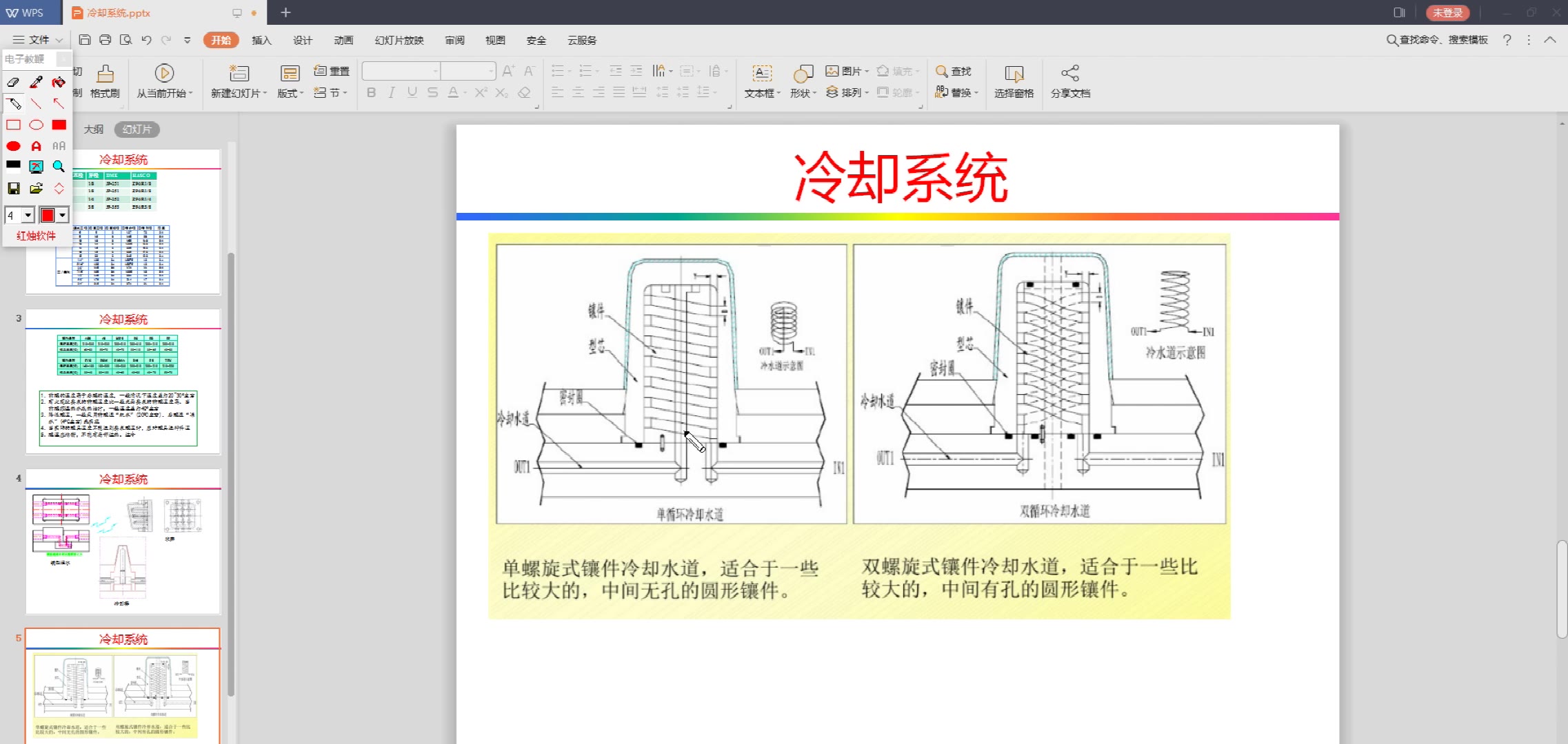 ug/cad塑胶模具设计(冷却系统):常见冷却水路的类型