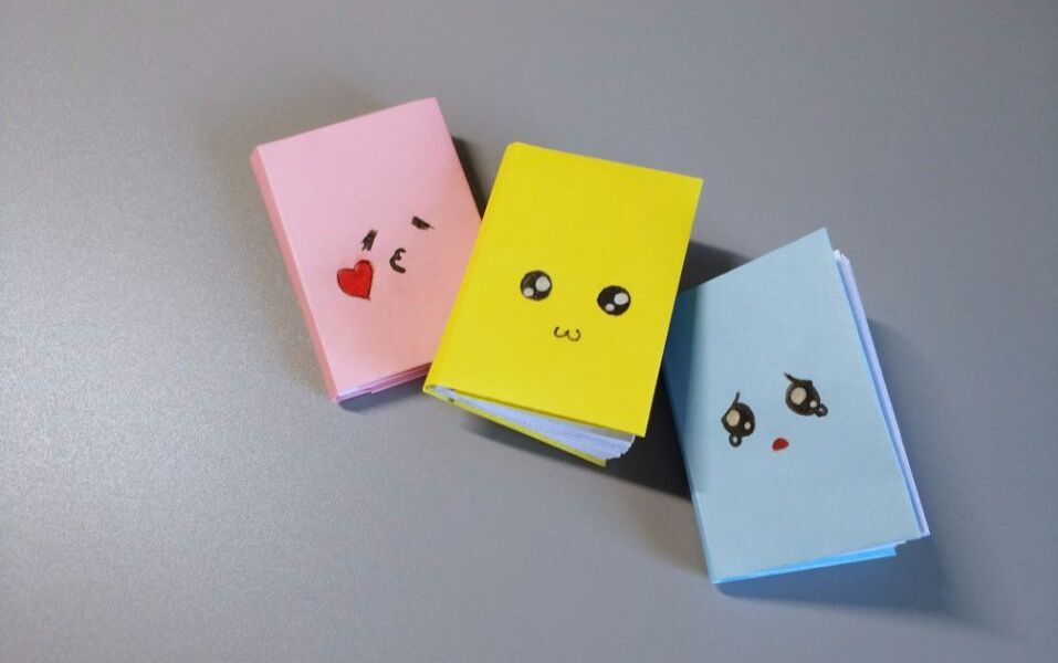 2张纸就能做成的迷你笔记本,太小巧可爱了,成本只需几毛钱