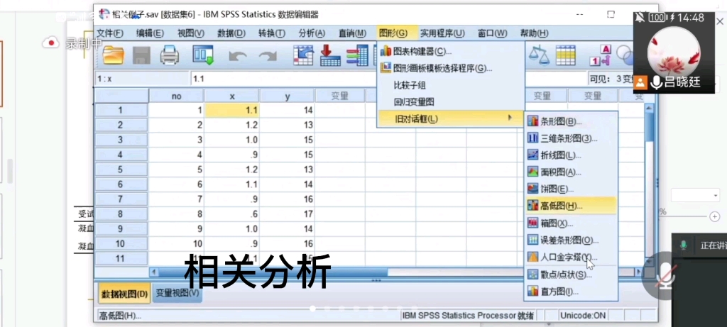 医学统计学spss相关回归分析,老师上课讲的,侵删