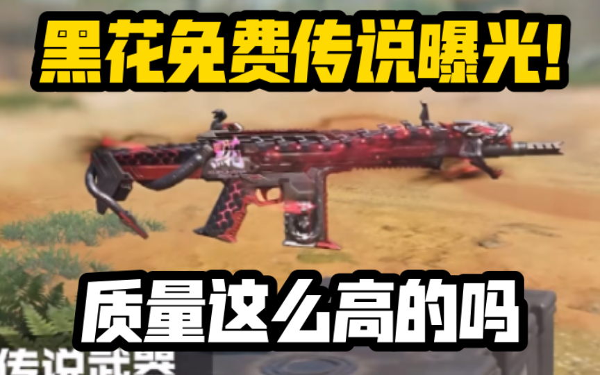《使命召唤手游》黑花传说皮曝光!质量最高的免费传说_使命召唤