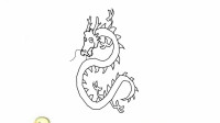 儿童简笔画学习 第一季 第111集 中国龙简笔画怎么画简单好看