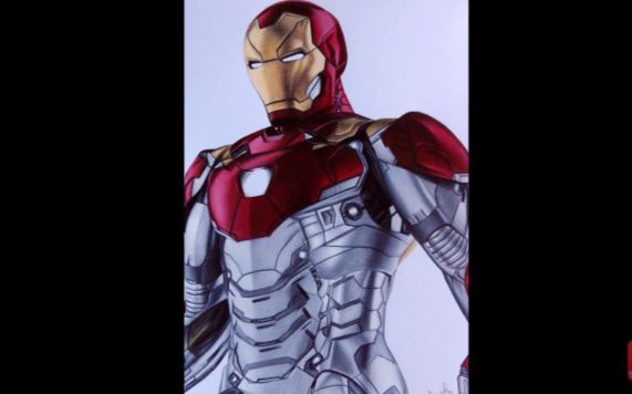 【跟着来画学手绘】《复仇者联盟》钢铁侠手绘教程来咯~