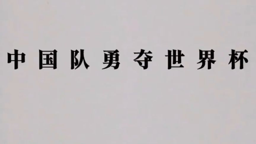 中国队勇夺世界杯
