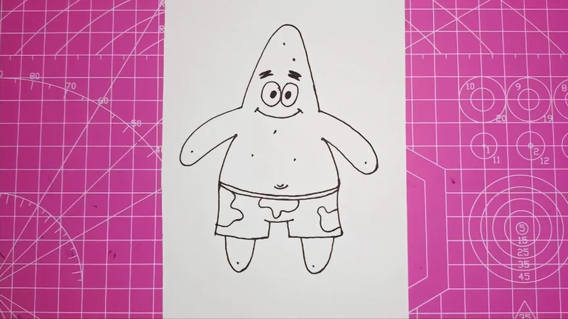 简笔画:卡通派大星的画法