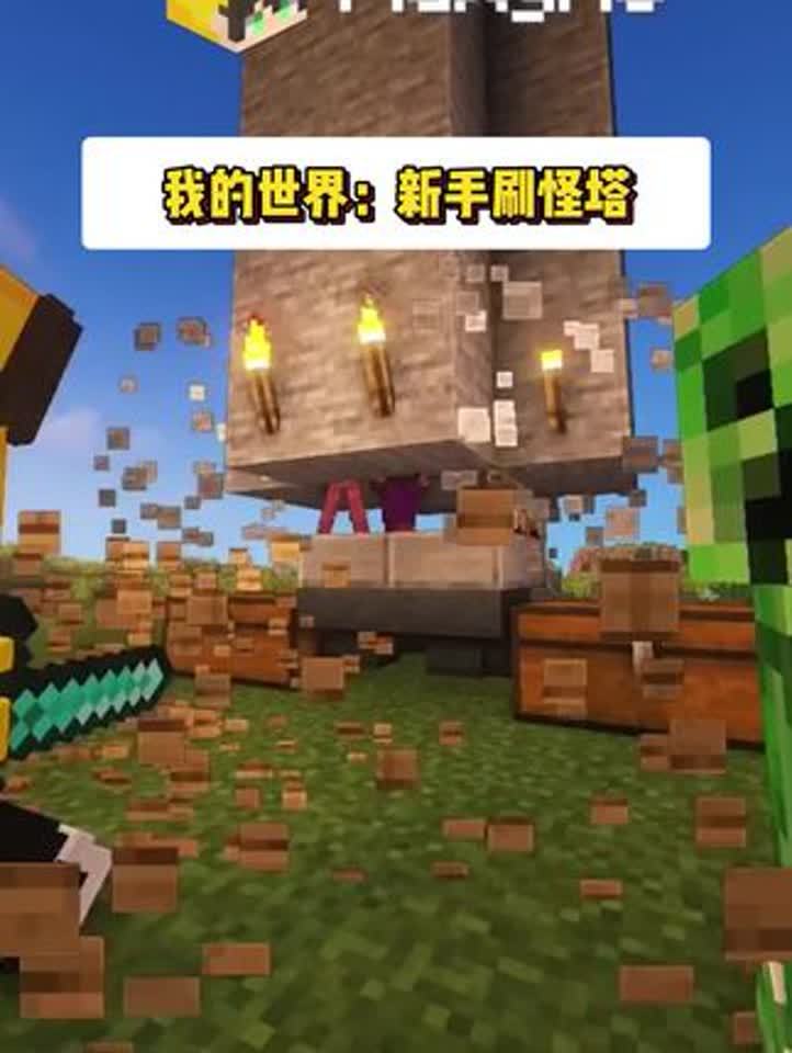 新手刷怪塔!#我的世界