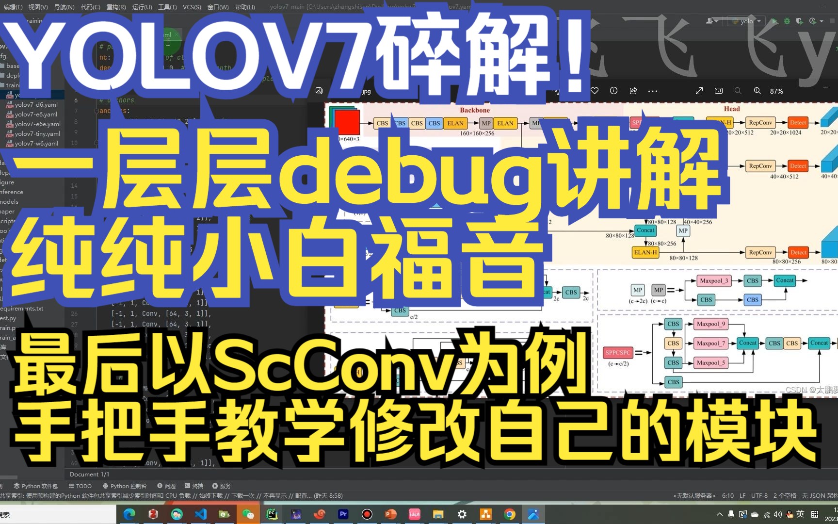 ...看完即可自己debug查看模型,太细了!最后简单以ScConv为例,手把手...