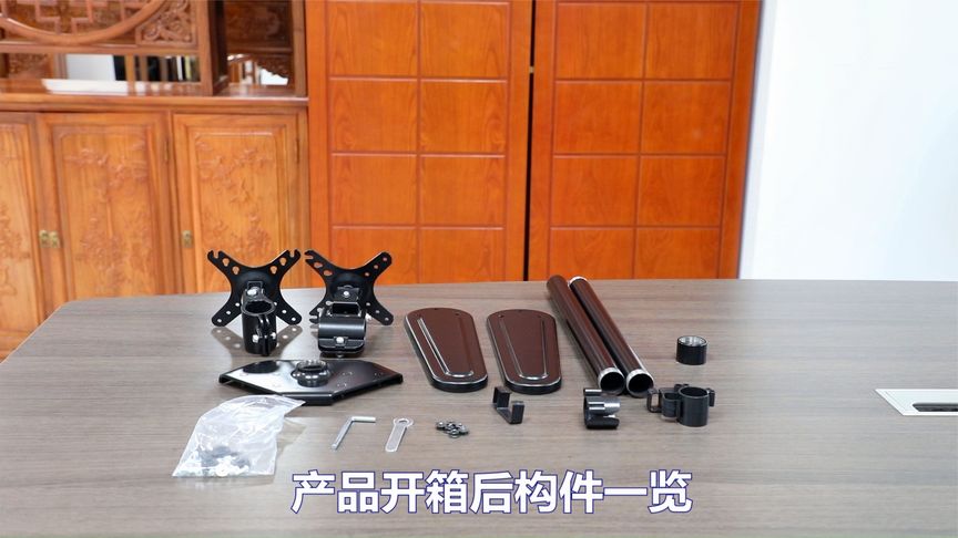 上下双屏显示器支架开箱 桌面安装操作方便 小白也能轻松搞定