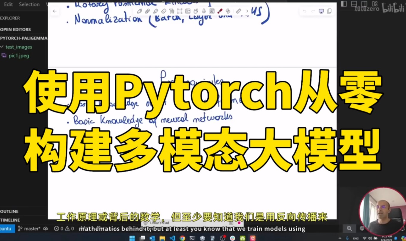 【使用PyTorch从零构建多模态(视觉)大模型】