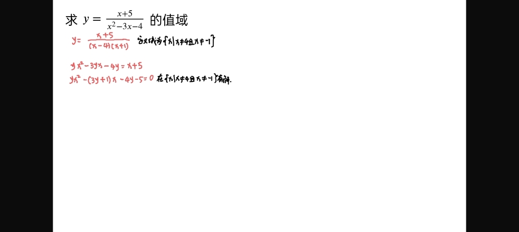 ...求某一类型的函数的值域。主要阐述了,不管它的分母有没有根的二次...