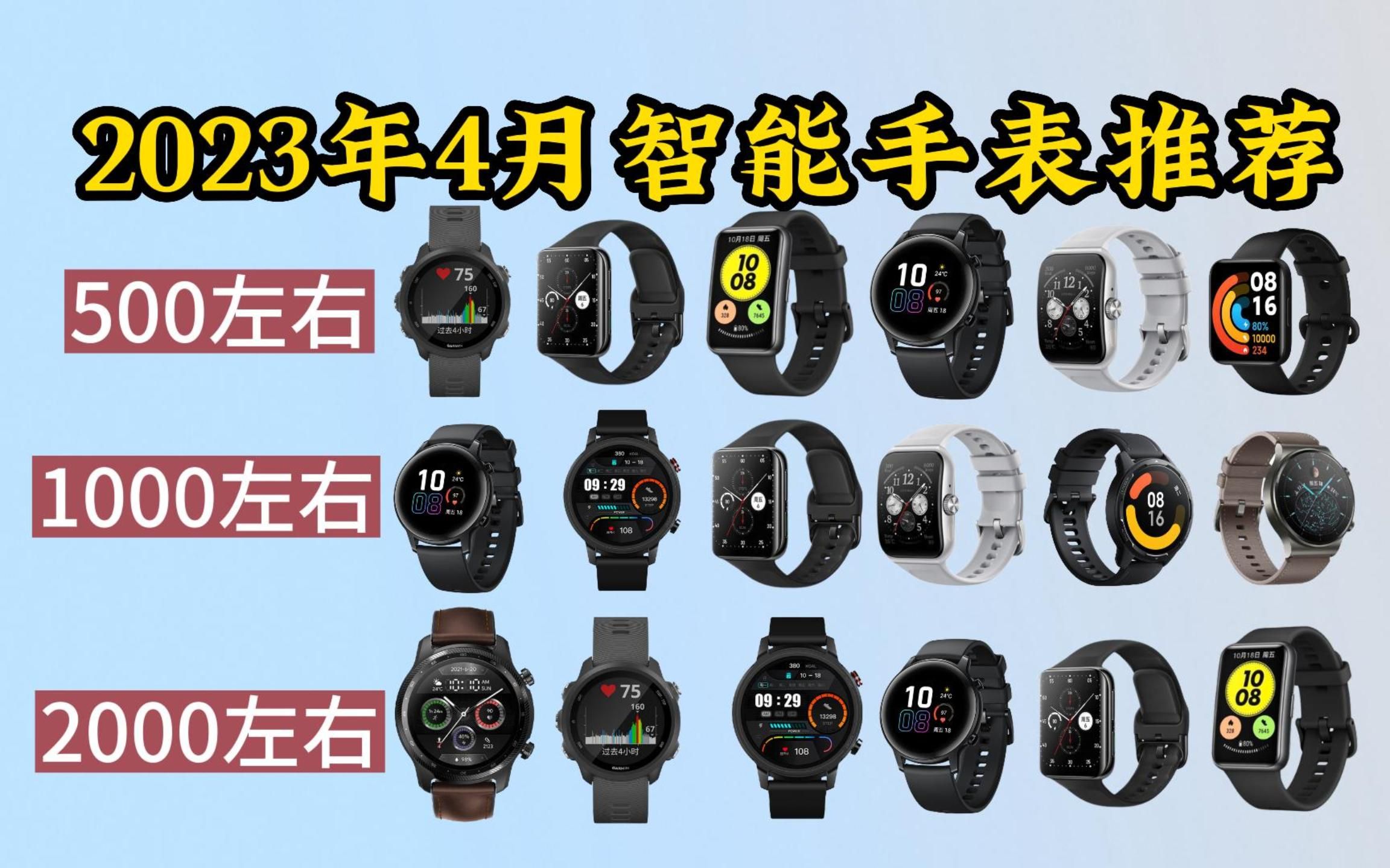 【智能手表推荐】这些智能手表不要买!2023年4月值得买苹果/华为/...