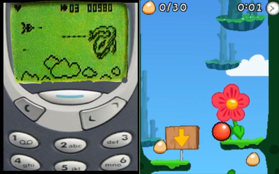 【手游史】最好玩的诺基亚预装游戏《蹦蹦球》与《空间大战》是怎么...