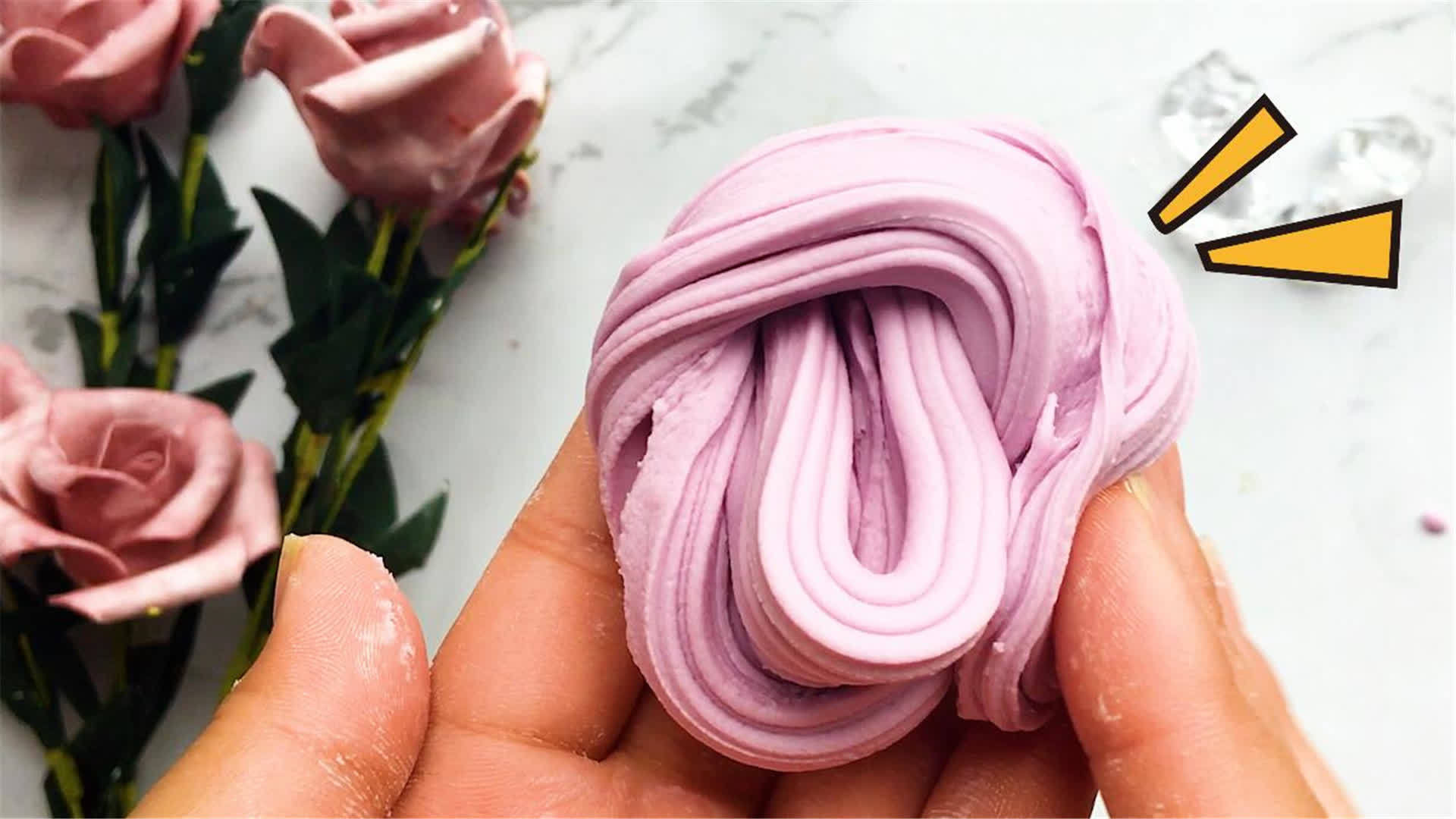 厨房2种材料,做柔软易拉的泥!无胶水无护理液无硼砂,方法简单