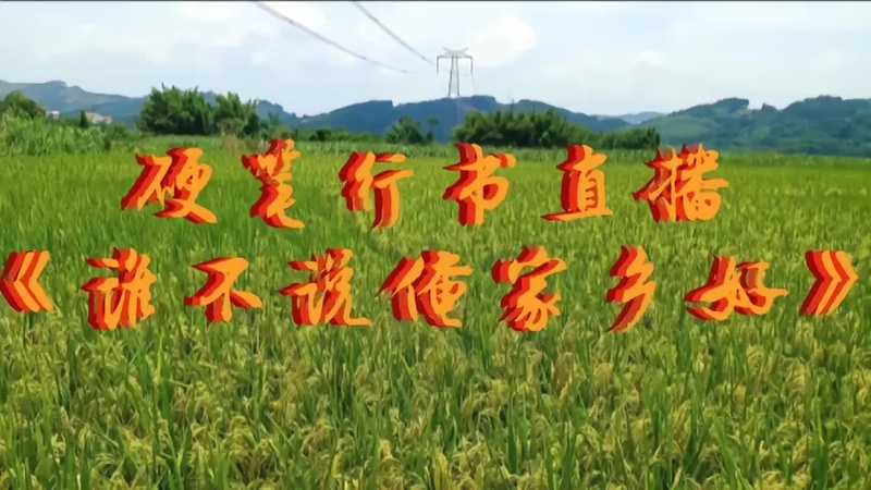 硬笔行书直播:《谁不说俺家乡好》
