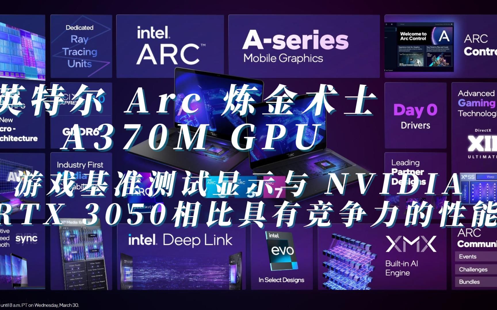 英特尔 Arc 显卡 A370M GPU游戏性能对比NVIDIA RTX 3050结果谁胜...