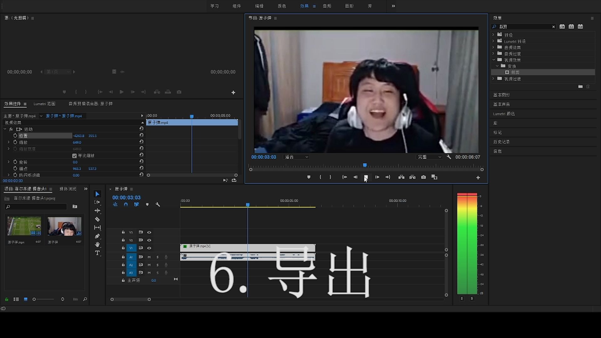 【PR教学】如何剪切视频画面的一部分