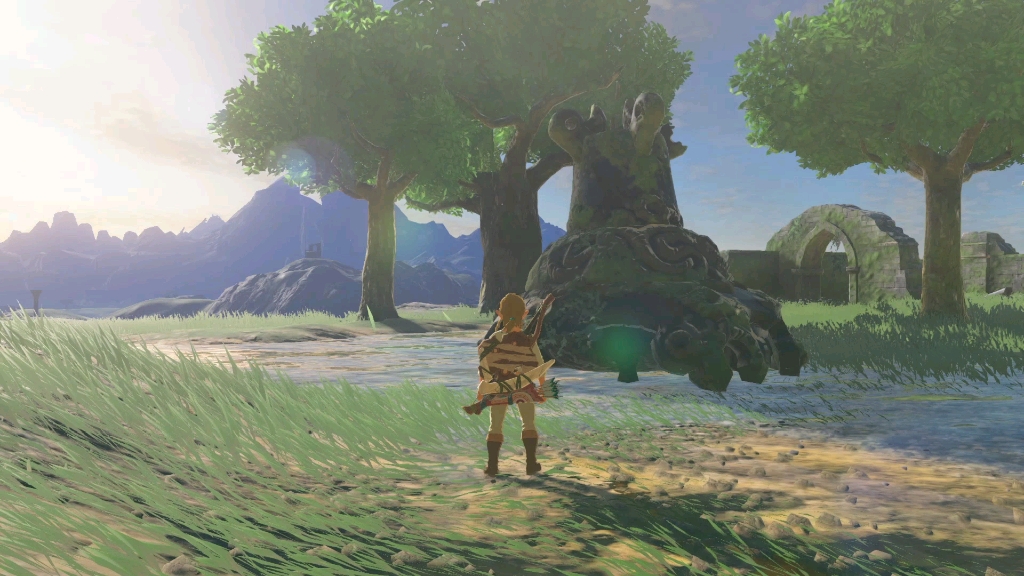 《塞尔达传说:旷野之息》新手村噩梦,盾反神庙三守护