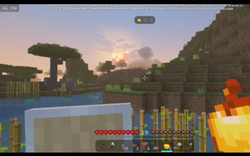 红米k60实机演示我的世界基岩版1.20.70延迟渲染