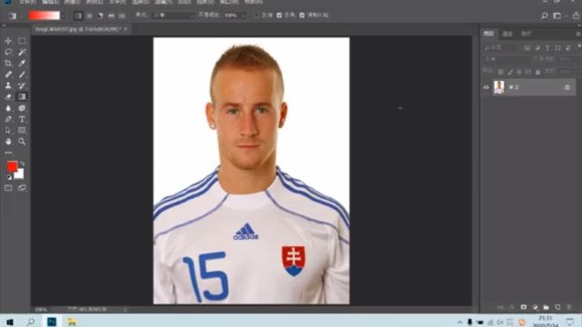 PS小技巧:证件照白底变红蓝底!