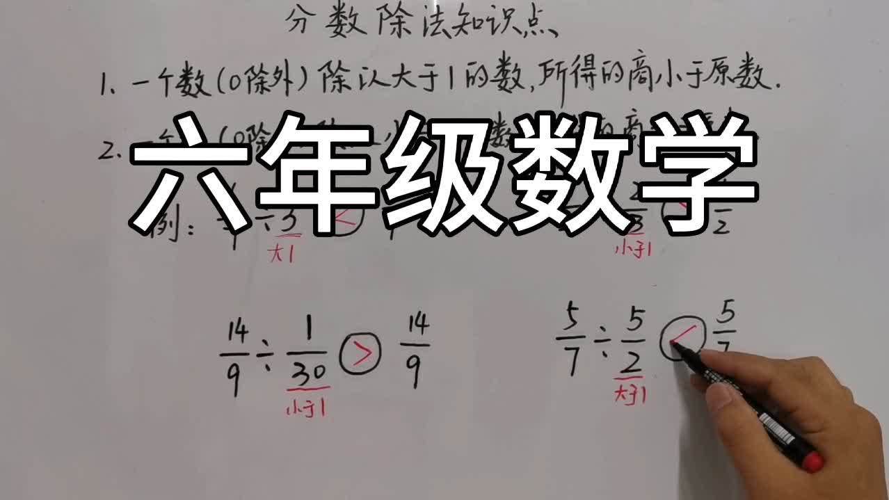 人教版小学六年级数学:分数除法知识点