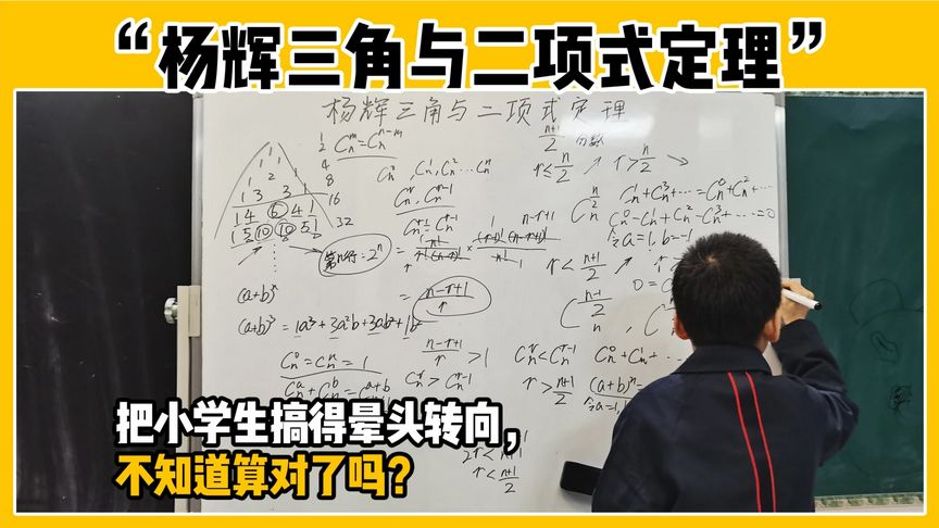 小学生自学高中数学:杨辉三角与二项式定理,他算对了吗?