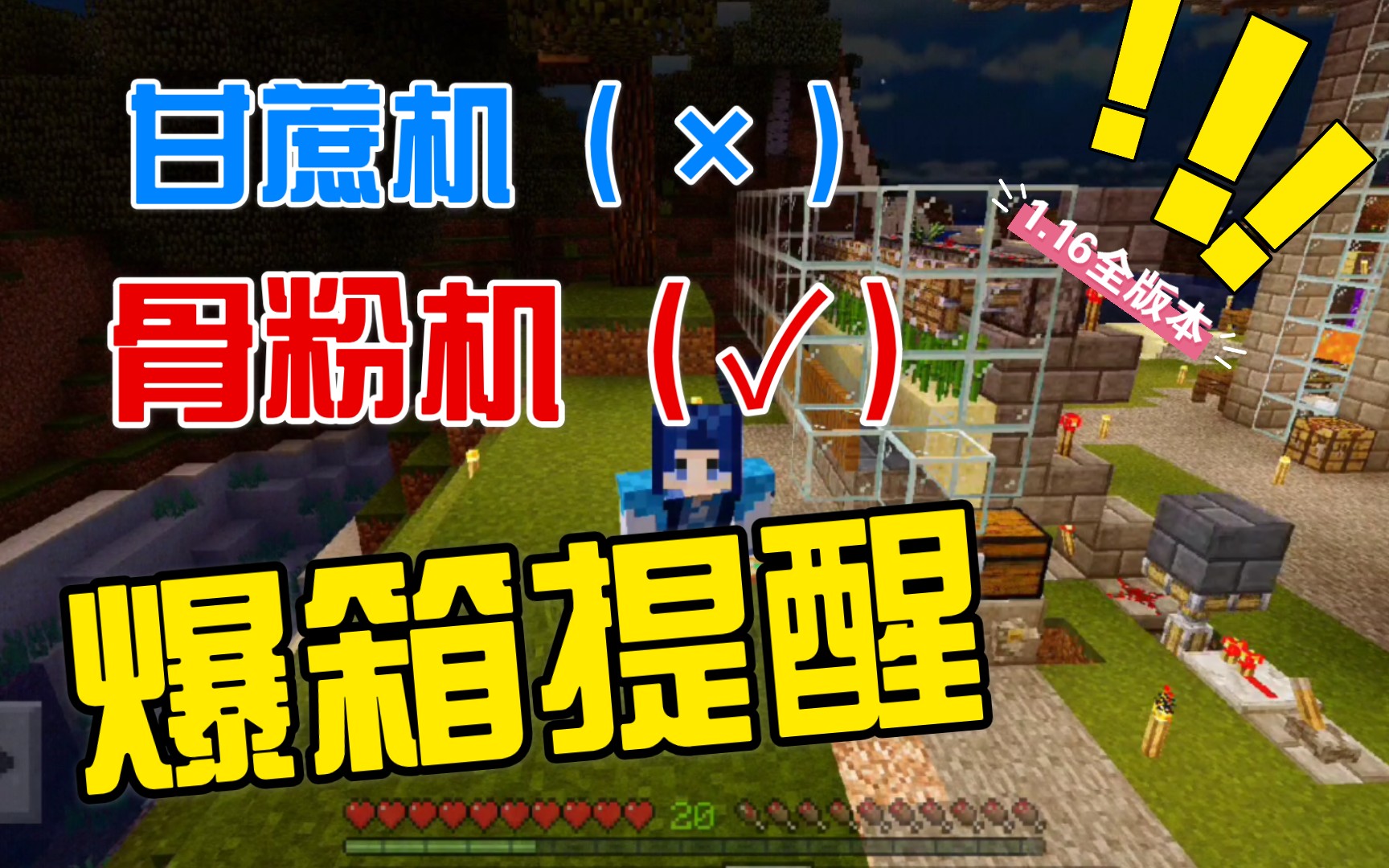 【林寻LinXun】MCBE全自动骨粉机/甘蔗机,竹子机海带机同理,1.16全...
