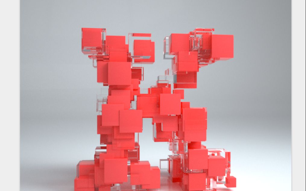 C4D教程:简约科技风三维字体教程