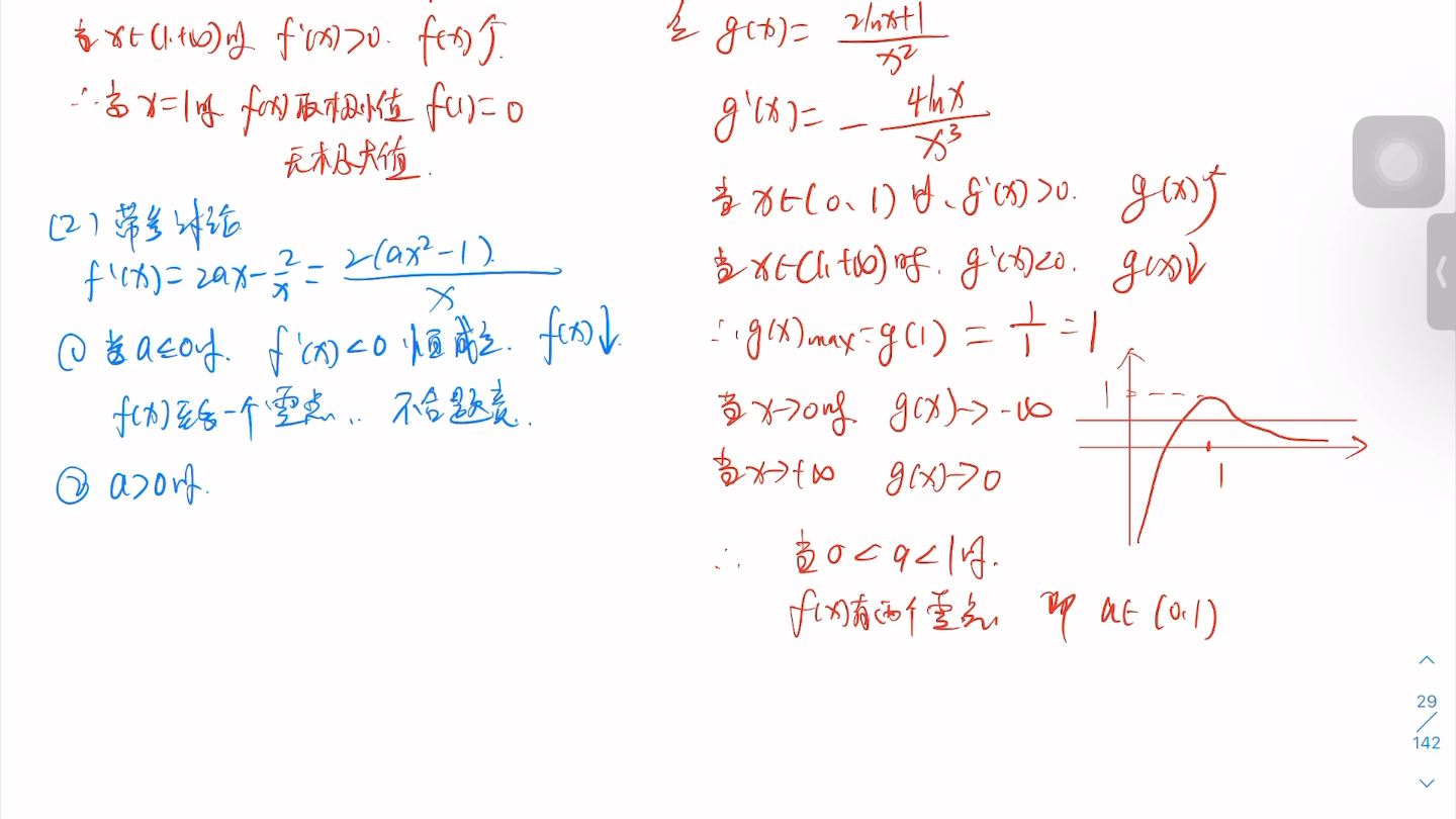 导数:含参函数的零点问题