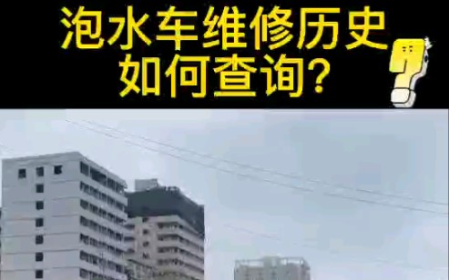 泡水车维修历史如何查询?