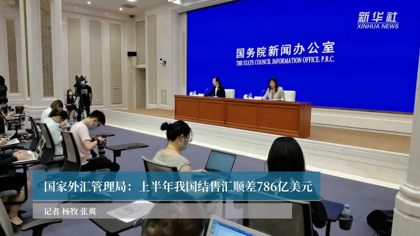 国家外汇管理局:上半年我国结售汇顺差786亿美元
