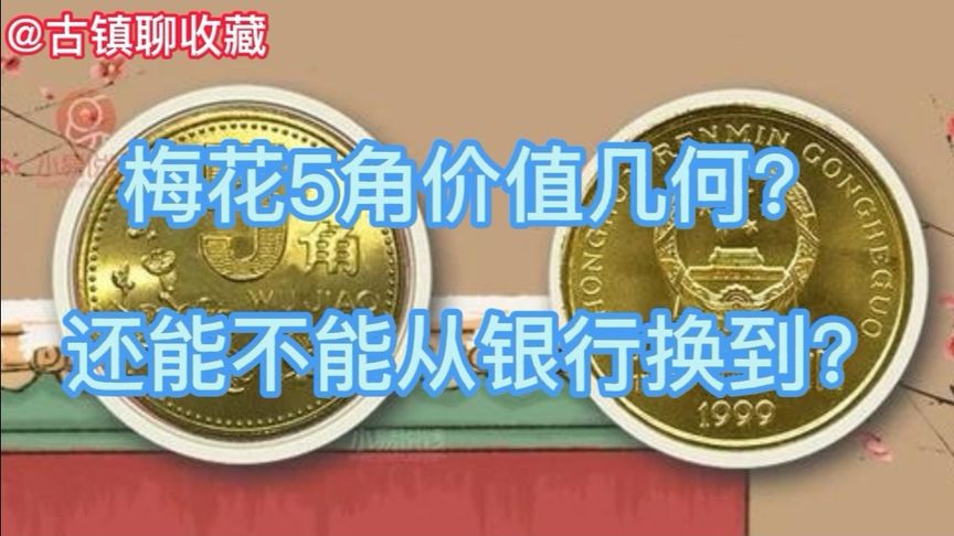 梅花5角硬币价值多少?还能不能从银行换到?看完视频你就懂了!