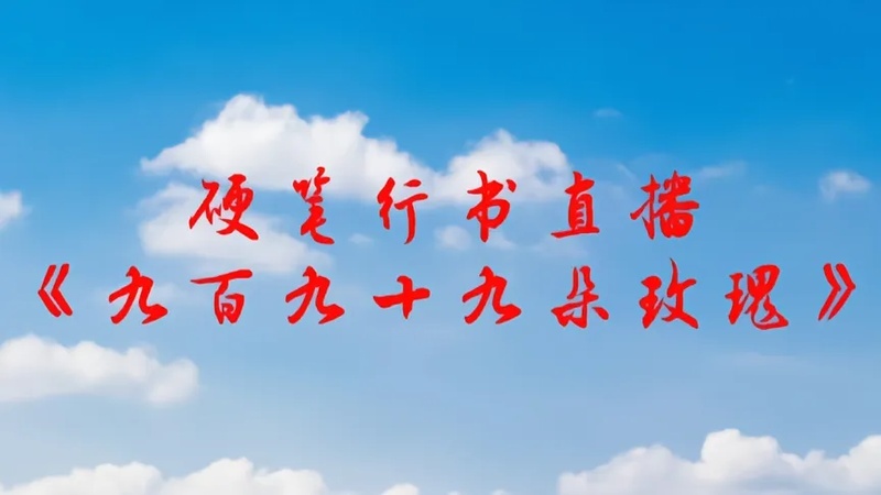 硬笔行书直播:《九百九十九朵玫瑰》