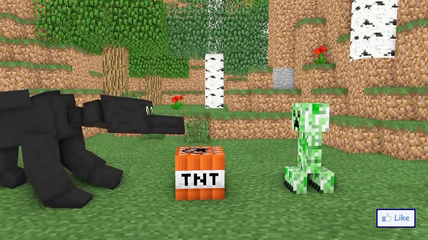 我的世界:苦力怕给宠物喂TNT?HIM老师教你成为驯龙高手!