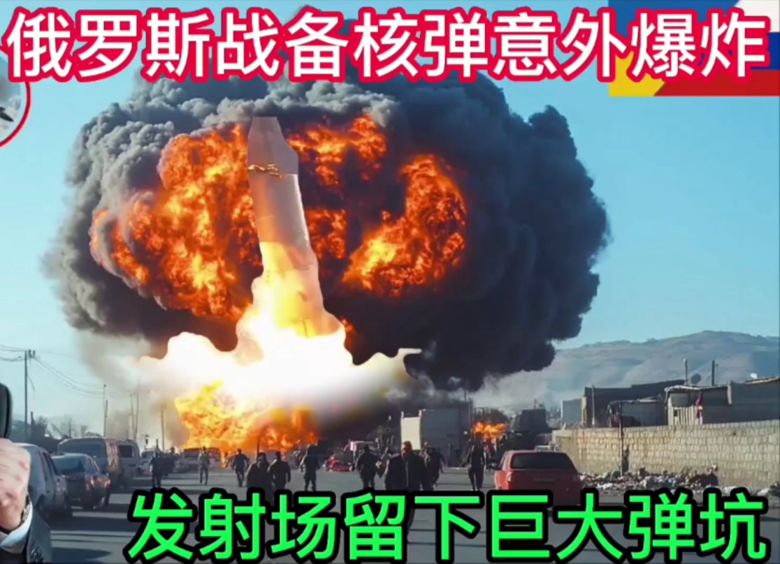 俄罗斯战备核弹意外爆炸,发射场留下巨大弹坑,伤亡人数不明
