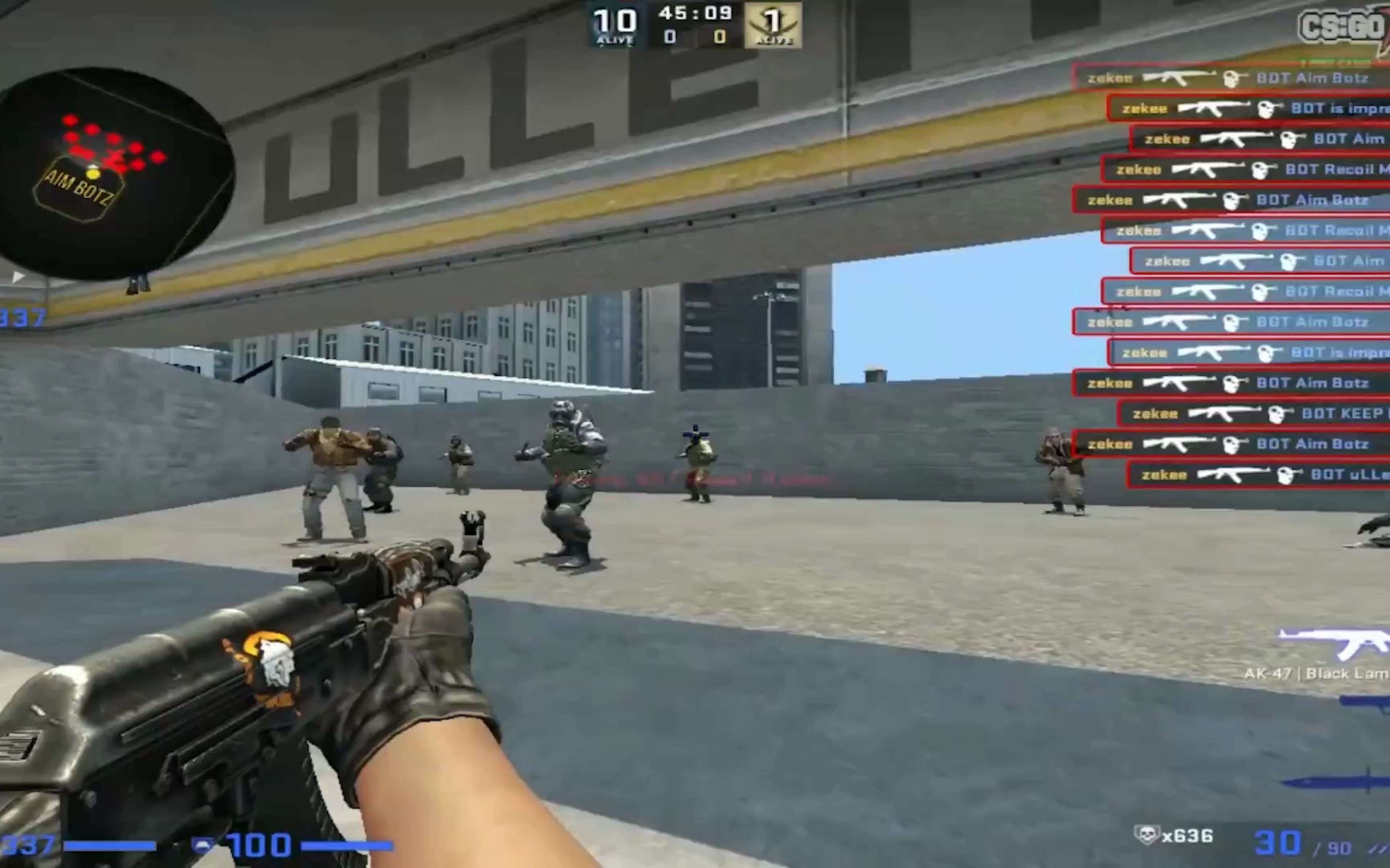 瞄准哥五分钟的aimbotz 菜就多练