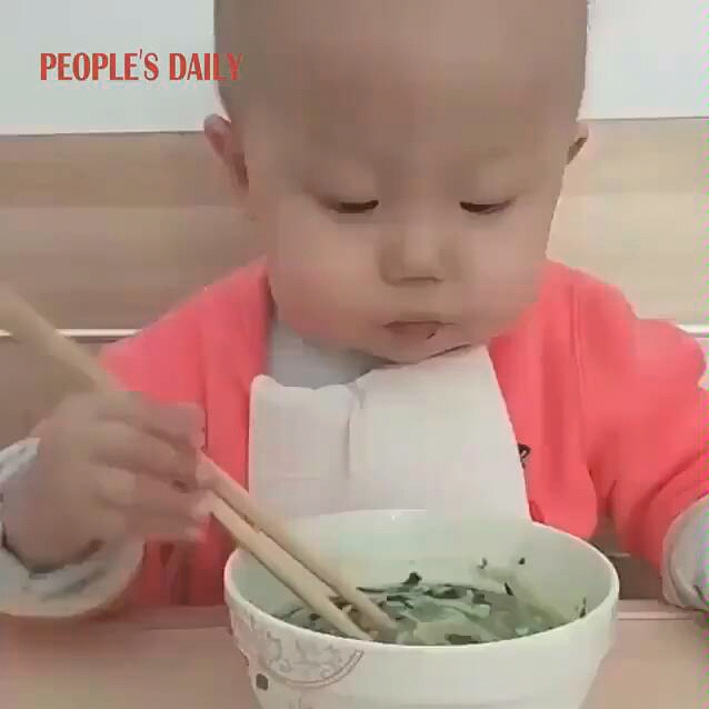 如何使用筷子~太可爱了吧!