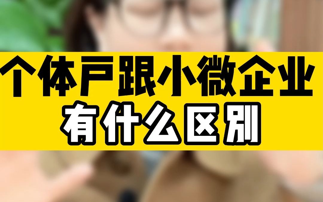个体户跟小微企业有什么区别
