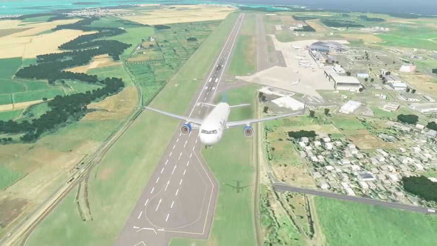 真实度很高的模拟飞行软件:地面的景物都是根据现实情况来制作