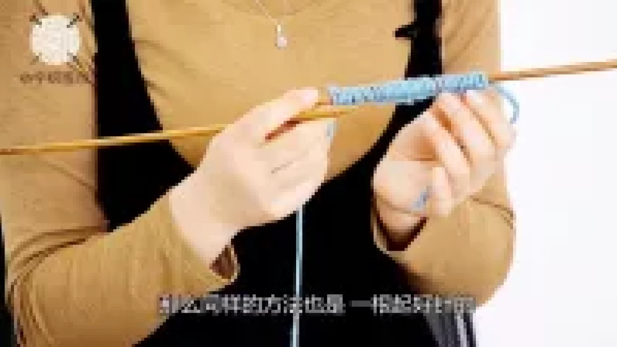 针织手艺教学之正反针交替针织法,拿起身边的织针一起动手吧!