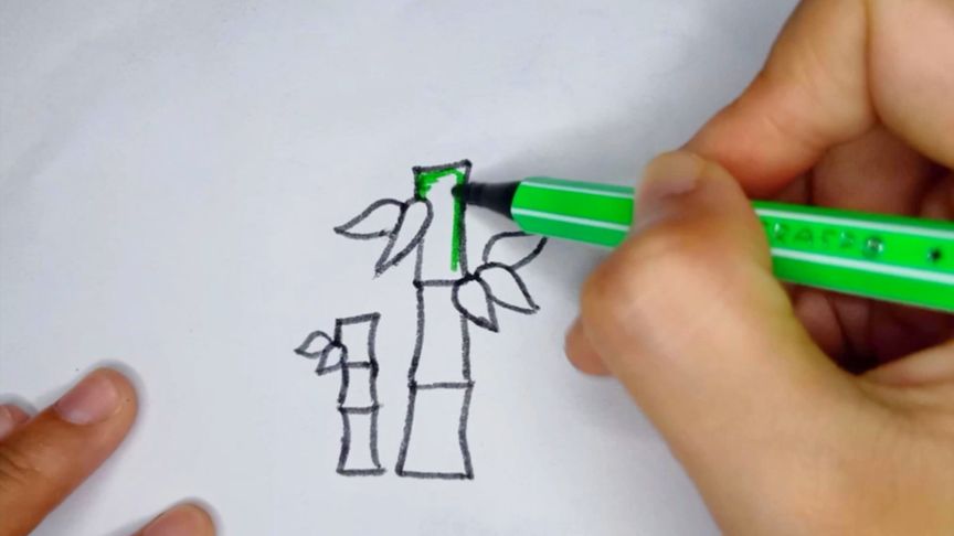 简笔画画竹子,简单易学,适合所有幼儿小朋友们学习哦