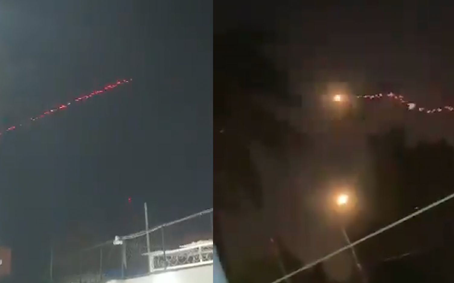 多角度曝光美驻巴格达使馆防空拦截现场:火箭弹如长龙在空中消失