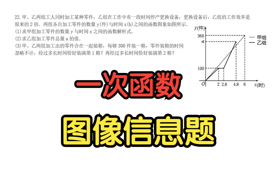 八下数学-一次函数图像信息题