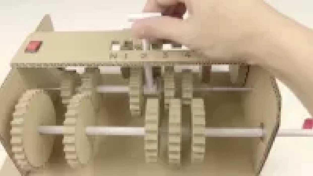 做了个汽车变速箱,换挡原理一看就懂!