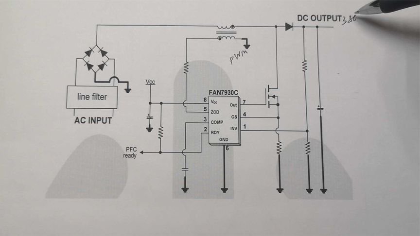 FAN7930C为核心的PFC电路工作原理及各引脚功能介绍