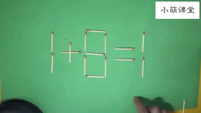小学生的火柴智力题,1+8=1,要求只能移动一根火柴使等式成立