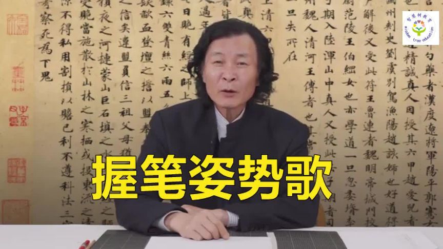 硬笔书法握笔姿势歌,书法从正确的坐姿和握姿开始。#练字技巧