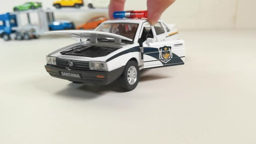 大众桑塔纳110警车玩具车合金车模型儿童汽车模型玩具