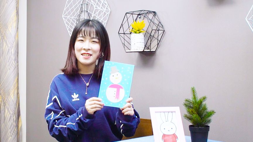 创意手工:小朋友用卡纸折出了冬天的味道,过程竟然如此简单