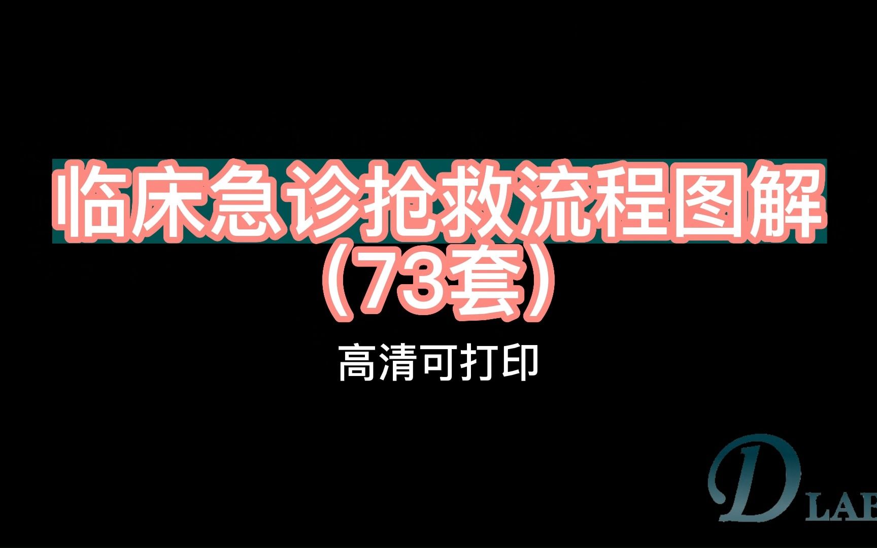 最全!临床急诊抢救流程图解(73套),高清可打印!