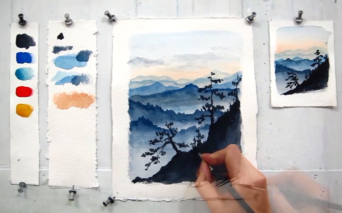 超简单水彩画教程