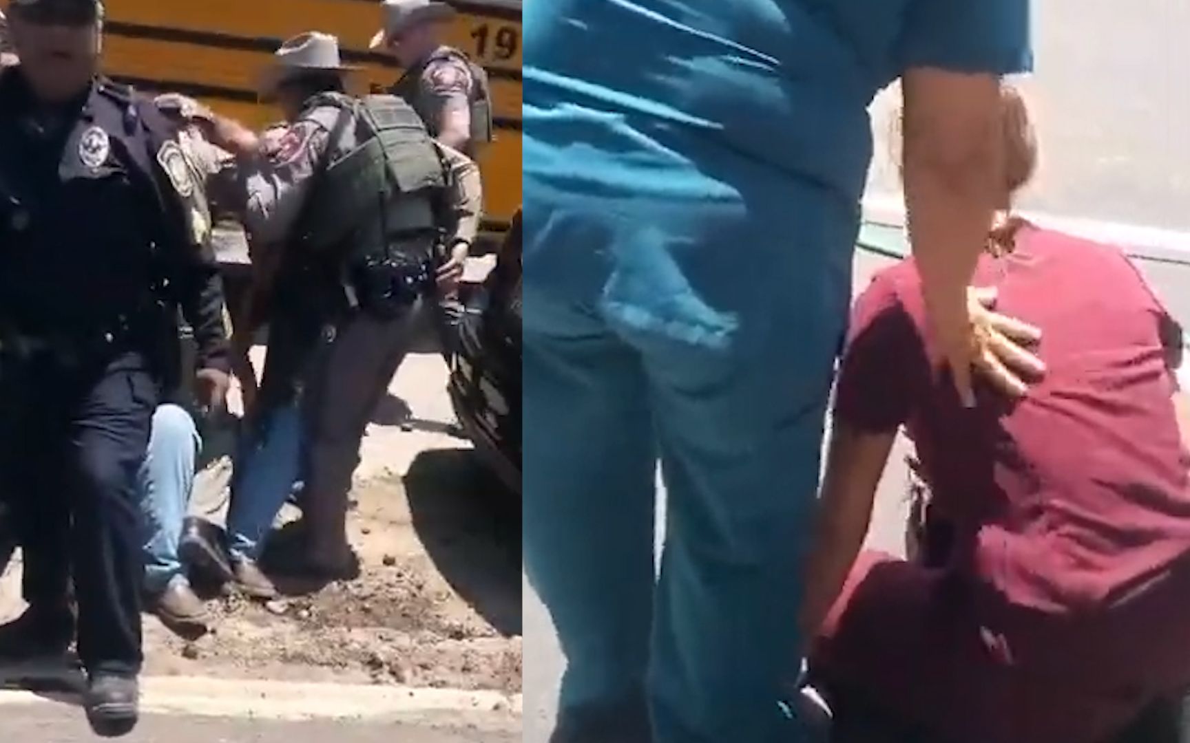 得州校园枪击案事发,家长被拦跪求警察无果:声嘶力竭绝望呐喊